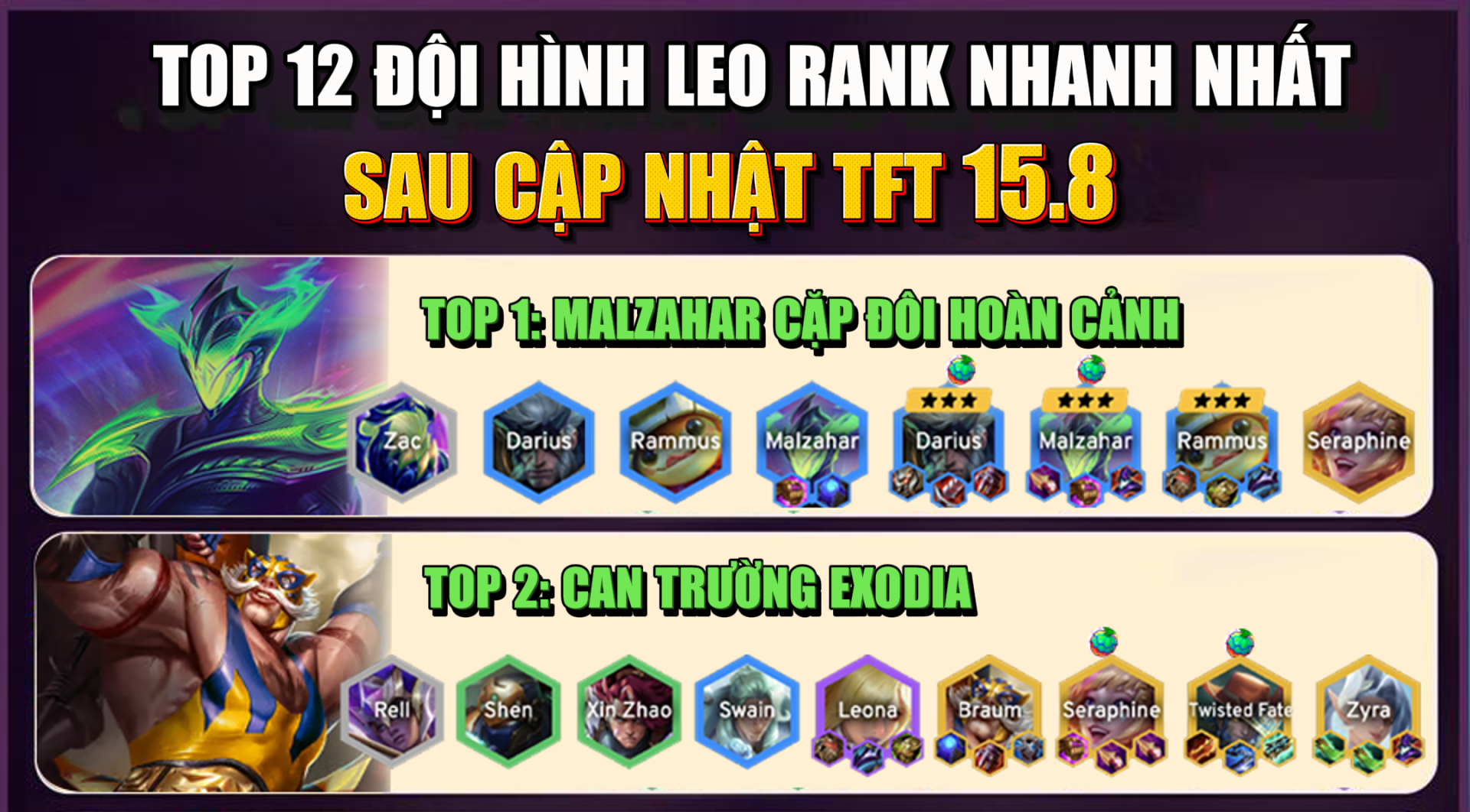 Meta TFT 15.8: Xếp Hạng 12 Đội Hình Leo Rank Mạnh Nhất